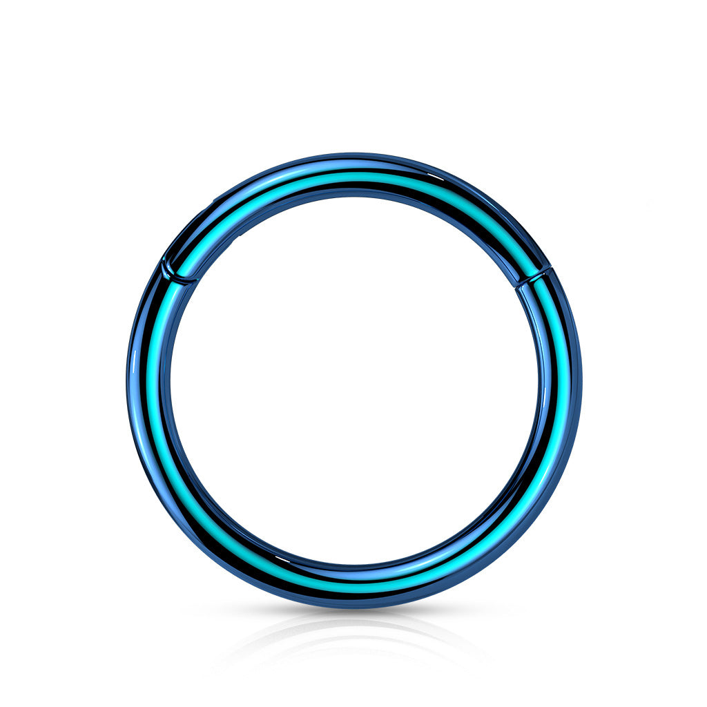 Blue Implant Grade Titanium Hinged Segment Ring (20g-18g) – Highness
