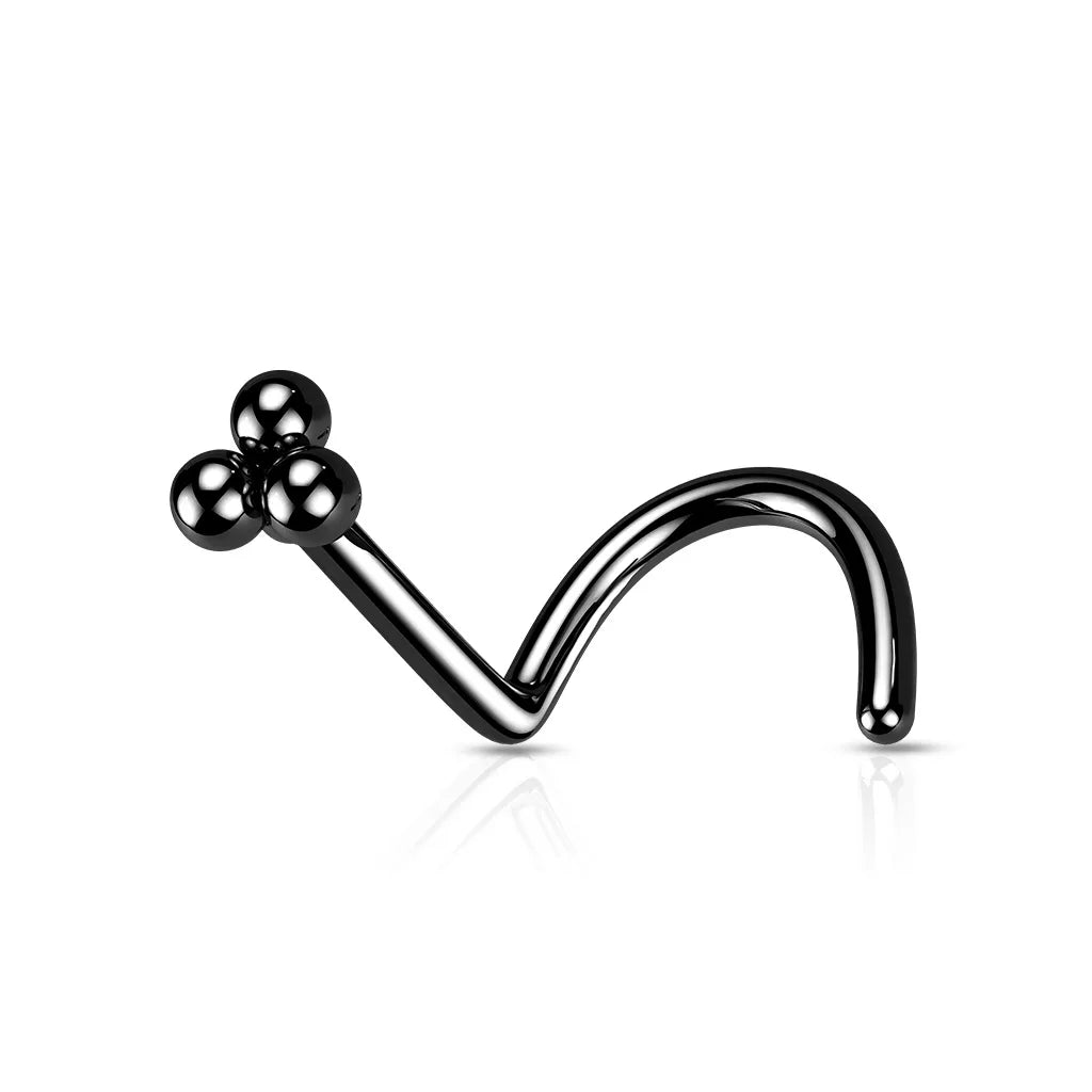 Black Tri-Ball Nose Screw (20g) – Highness